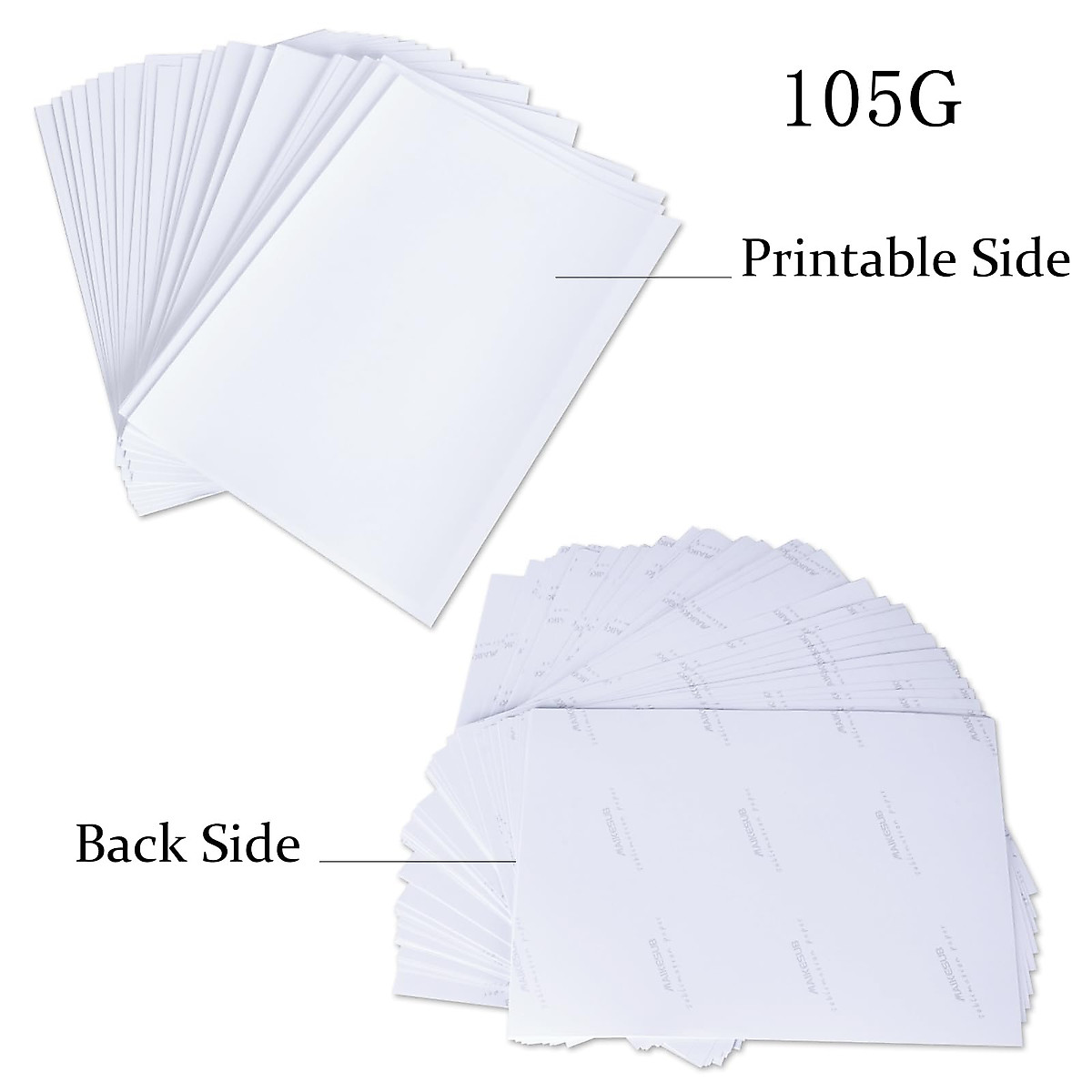 MAIKESUB Sublimation Paper 100 Sheets Heat Transfer Paper 8.5x11 inch Compatible with Inkjet Sublimation Printer 105g