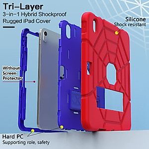 Grifobes Kids Case for iPad 10th Generation Case, for 2022 10.9 inch iPad 10 th Generation Case with Pencil Holder & Stand, Heavy Duty Shockproof Rugged 10.9" 10 Gen Cover for Kids Boy Children