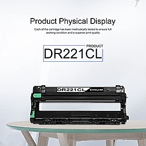 MOLIMER DR221CL DR-221CL Black Drum Unit: 1 Pack High Yield DR-221CL Compatible Replacement for Brother DR221CL HL-3170CDW MFC-9330CDW HL-3140CW MFC-9130CW Printer