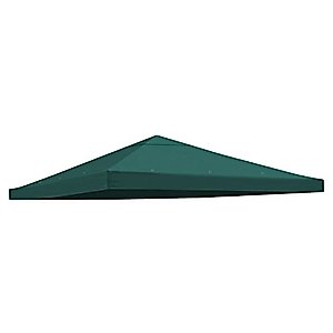 BenefitUSA Replacement 10'X10'Gazebo Canopy top Patio Pavilion Cover Sunshade plyester Single Tier-Green