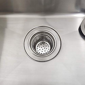 GZILA Kitchen Sink Drain Basket Only, 3-inch Basket for Kitchen Sink Strainer Replacement, Deep Cup with Handle, SUS 304 Stainless Steel