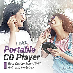 Coby Portable Compact Anti-Skip CD Player – Lightweight & Shockproof Music Disc Player w/ Pro-Quality Earbuds - For Kids & Adults - Home Car & Travel