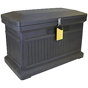 RTS Home Accents Parcelwirx Premium Horizontal Delivery Box with Hinged Lid and Smart Lock, Graphite