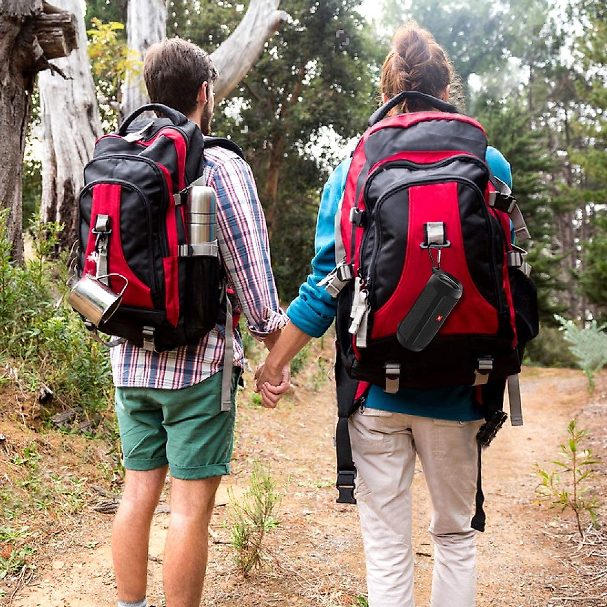 Silicone Case for JBL FLIP 5 Waterproof Portable Bluetooth Speaker, Gel Soft Skin Rubber Cover, Travel Carrying Storage Bag Pouch with Shoulder Strap and Carabiner (Blue)