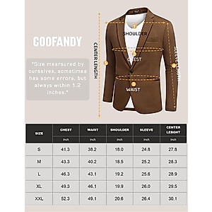 COOFANDY Men's Knit Blazer Jacket Lightweight Sport Coats Brown Casual Suit Jackets Brown XXL