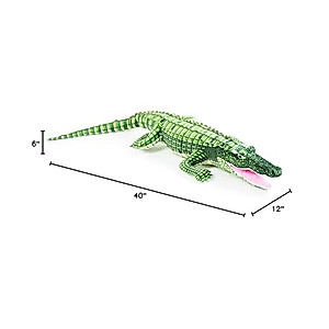 ERDAO Alligator Plush,Realistic Large Crocodile Stuffed Animal Toys,39.3 inches,Green