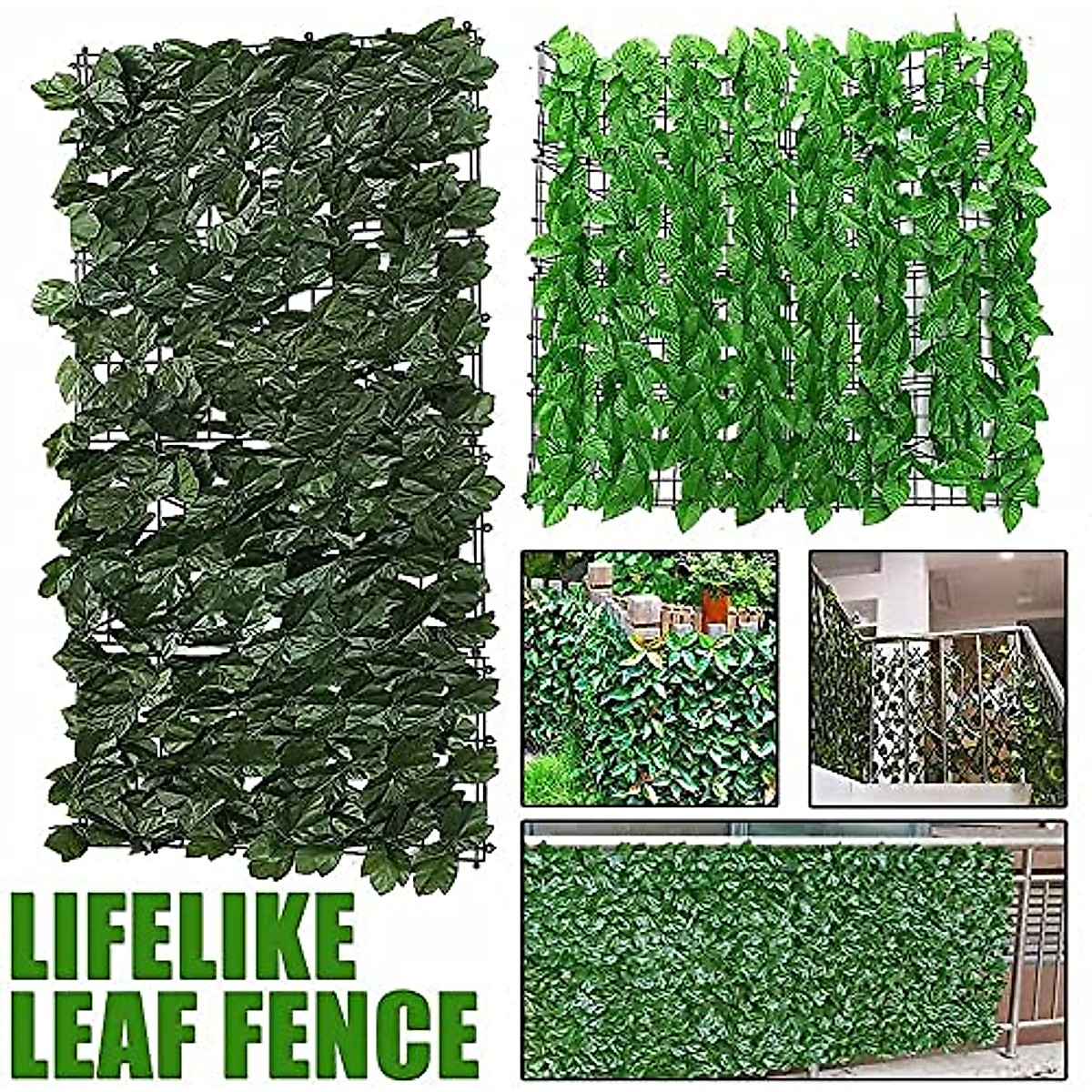 HACSYP Expandable Faux Privacy Fence Artificial Ivy Privacy Fence Screen Roll Tree Simulation Leaf Garden Fence | Anti-Ultraviolet Windproof Courtyard Terrace Decoration Privacy Protection