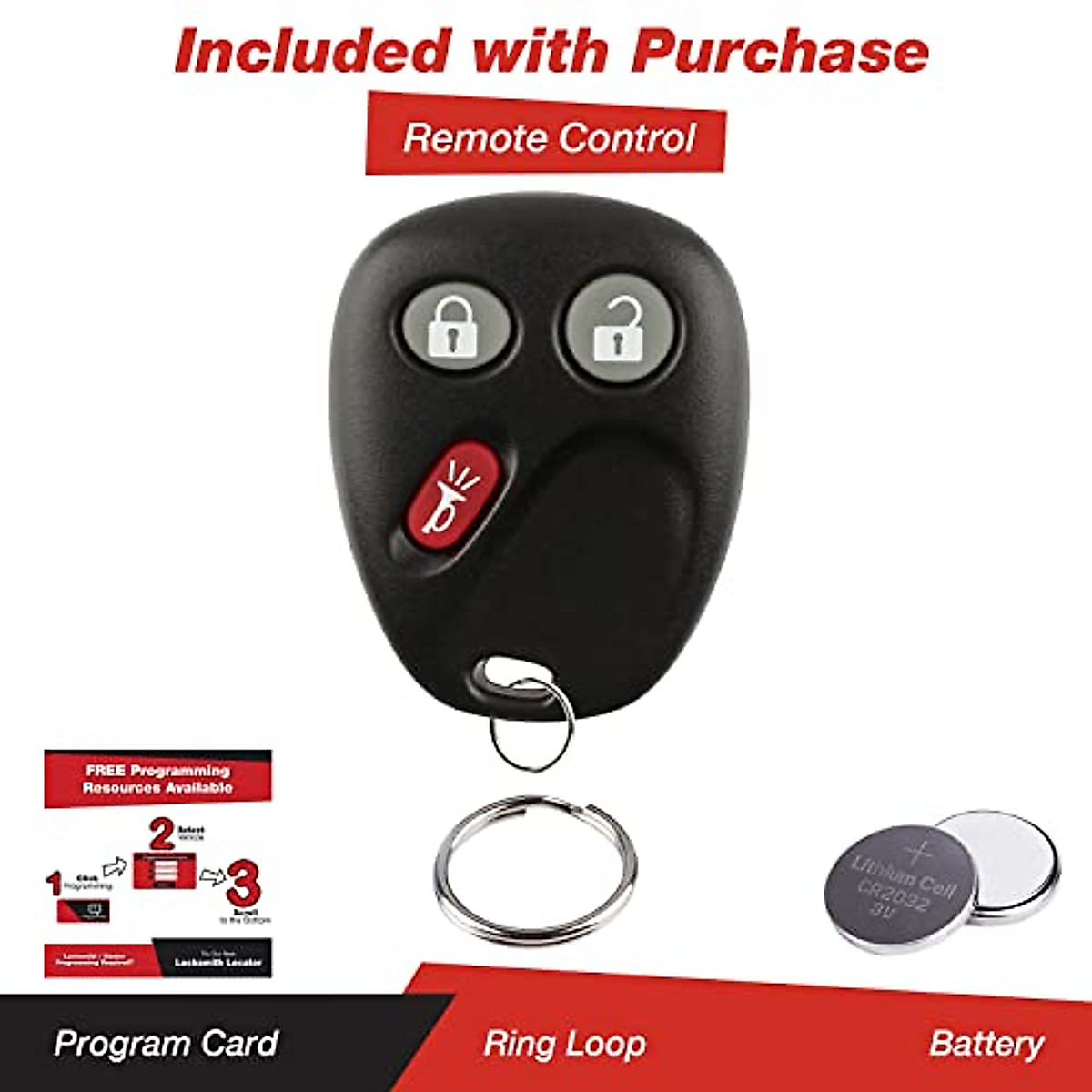 KeylessOption Keyless Entry Remote Control Car Key Fob Replacement for Cadillac SRX 12223130-50