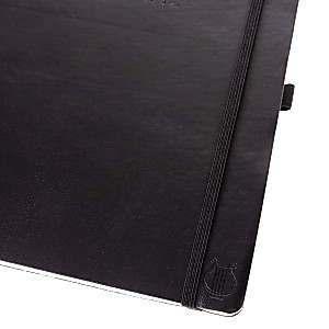 Graphique Apollo Vegan Leather Journal | Hardcover Notebook | 192 Lined Pages | Inner Pocket, Pen Loop, Elastic Closure | Work, Diary, Notes | 8” x 10”