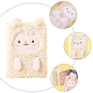 NUOBESTY 3 Pcs Notebook Girls Journal Sketchbook Plush Journals Girls Journal Book Girl Journal Diary Journal Diary of a Wimpy Kid Book Girls Diary Book Lamb White Toddler Travel Sherpa