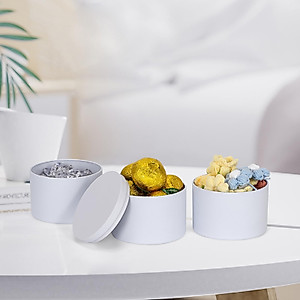 Thelextcc 8oz White Candle Tins with Lids 24 Pack,Bulk 8 oz Candle Jars for Making Candles Storage Gifts Party Favors