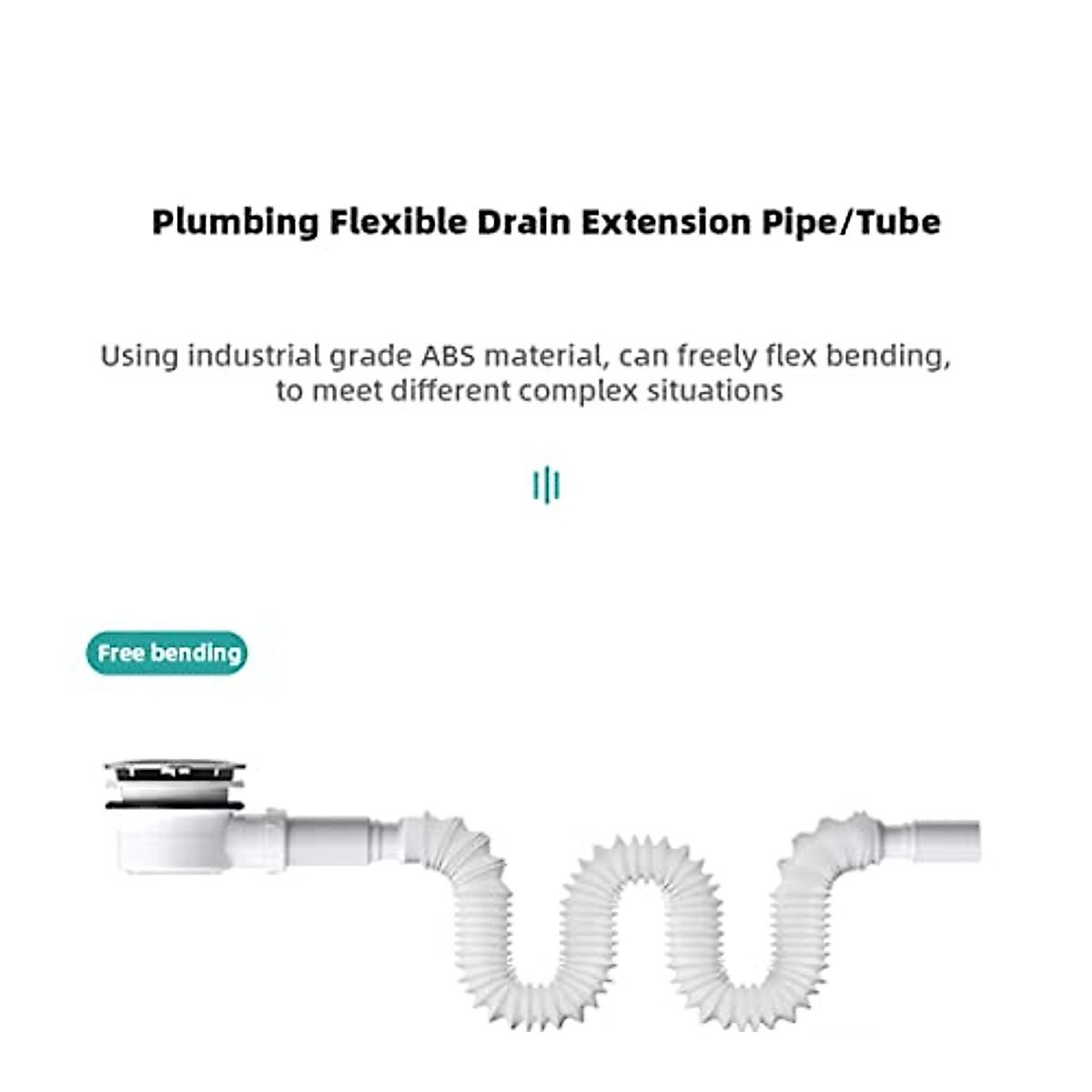MUCOL 90 Degree Low Profile 1.5" Shower Drain Trap, 1.5" Side Outlet Drain Assembly for 1.5" Replacement Shower Base Drain, PVC Side Outlet Drain