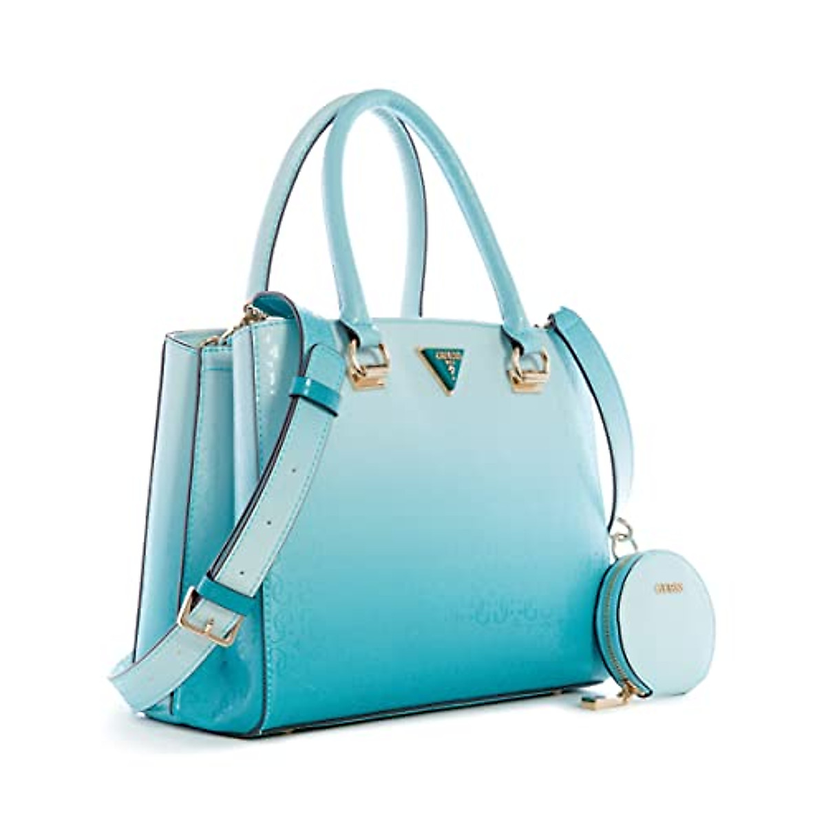 GUESS Alexie Girlfriend Satchel, Aqua Multi Ombre