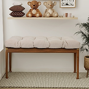 Focuprodu Bench Cushions. Non-Slip Pile Bench Cushion for Indoor and Outdoor in Multiple Scenarios.36x14 Inch Bench Cushion Ideal Cushion for Benches, Sofas and Raised Windows. (36x14x4, Beige)