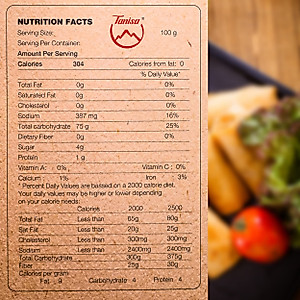 TANISA Organic Brown Rice Paper Wrappers, 22 Sheets Spring Roll Wrappers, Low carb tortilla for Fresh Rolls, Healthy Gluten free wraps, Suitable for Any Meal (8.7 inch - 7.05 oz)