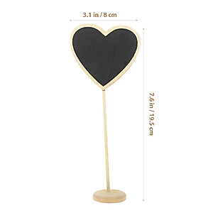 Cabilock 12pcs Decorative Ornaments Mini Erasable Chalkboards Place Cards for Weddings Small Blackboards Tabletop Chalkboard Signs Small Chalkboard Signs with Stand Buffet Wooden Bush