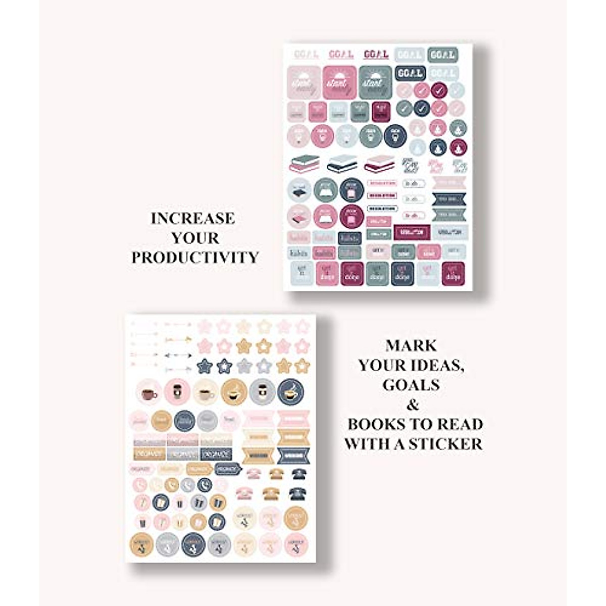 Planner Stickers 1000+ Scrapbook Stickers – Inspirational and Motivational Journal Stickers - Planner Accessories and Stickers for Planners Pack and Calendar Stickers for Adults Planner
