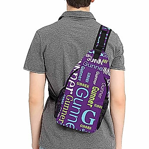 M YESCUSTOM Custom Sling Bag, Personalized Sling Bags for Men Women Customized Backpack with Your Name & Text Crossbody Chest Bag Walking Hiking Travel Daypack