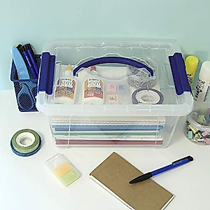 Rinboat 6 L Plastic Storage Bins, Clear, 2 Packs