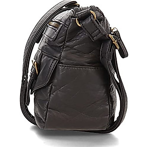 Bueno Women's, Elephant Washed Hobo BLACK NS