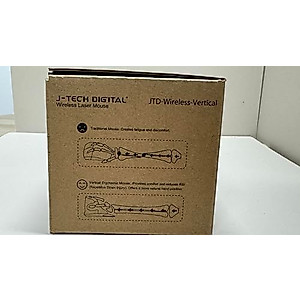 J-Tech Digital Scroll Endurance Mouse Ergonomic Vertical USB Mouse with Adjustable Sensitivity (600/1000/1600 DPI), Removable Palm Rest & Thumb Buttons - Reduces Hand/Wrist Pain (Style 1)