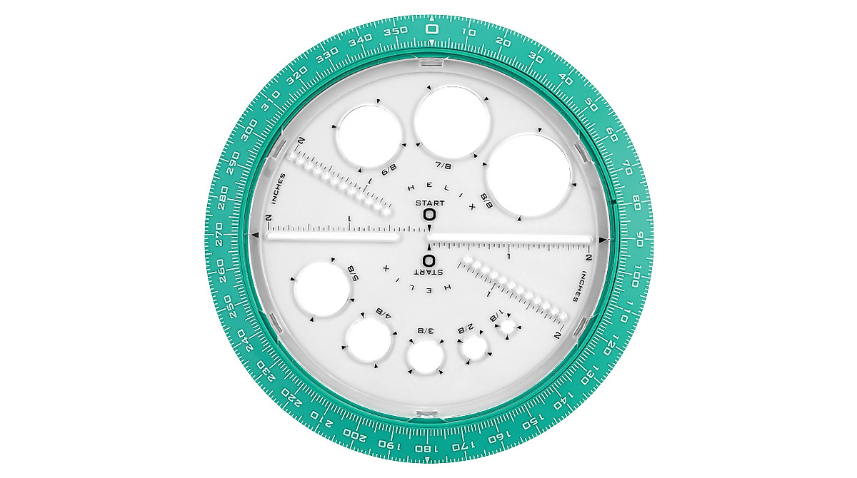 Helix Angle & Circle Maker | Protractor, Compass, Circle Templates