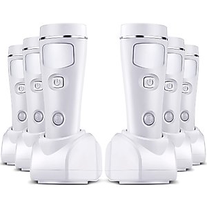 Enhon 4 in 1 LED Rechargeable Plug in Flashlights, 6 Pack LED Emergency Lights for Home Power Failure Emergency, Plug in Power Outage Light, Power Failure Light with Motion Detection (White)
