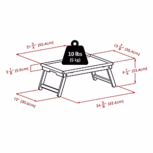Winsome Wood Ventura Bed Tray, Natural/wht