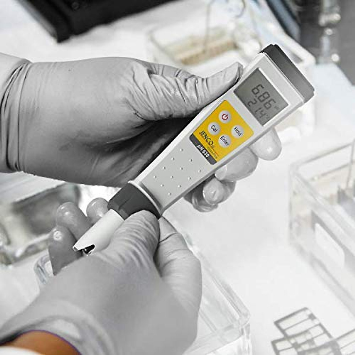 JENCO pH630F Digital pH Thermometer & Water Quality Tester for Drinking Water, Pool, Spa and Aquarium, Professional lab Quality, pH 0.01