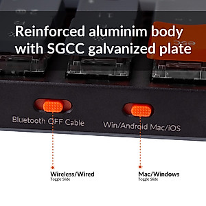 Keychron K3 75% Layout 84-Key Ultra-Slim Hot-Swappable Wireless Bluetooth Mechanical Keyboard with Low-Profile Keychron Optical Brown Switch/White LED Backlight/USB Wired for Mac Windows-Version 2