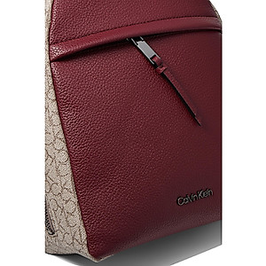 Calvin Klein Mia Backpack Mini Textured Almond/Taupe/Deep Rouge One Size