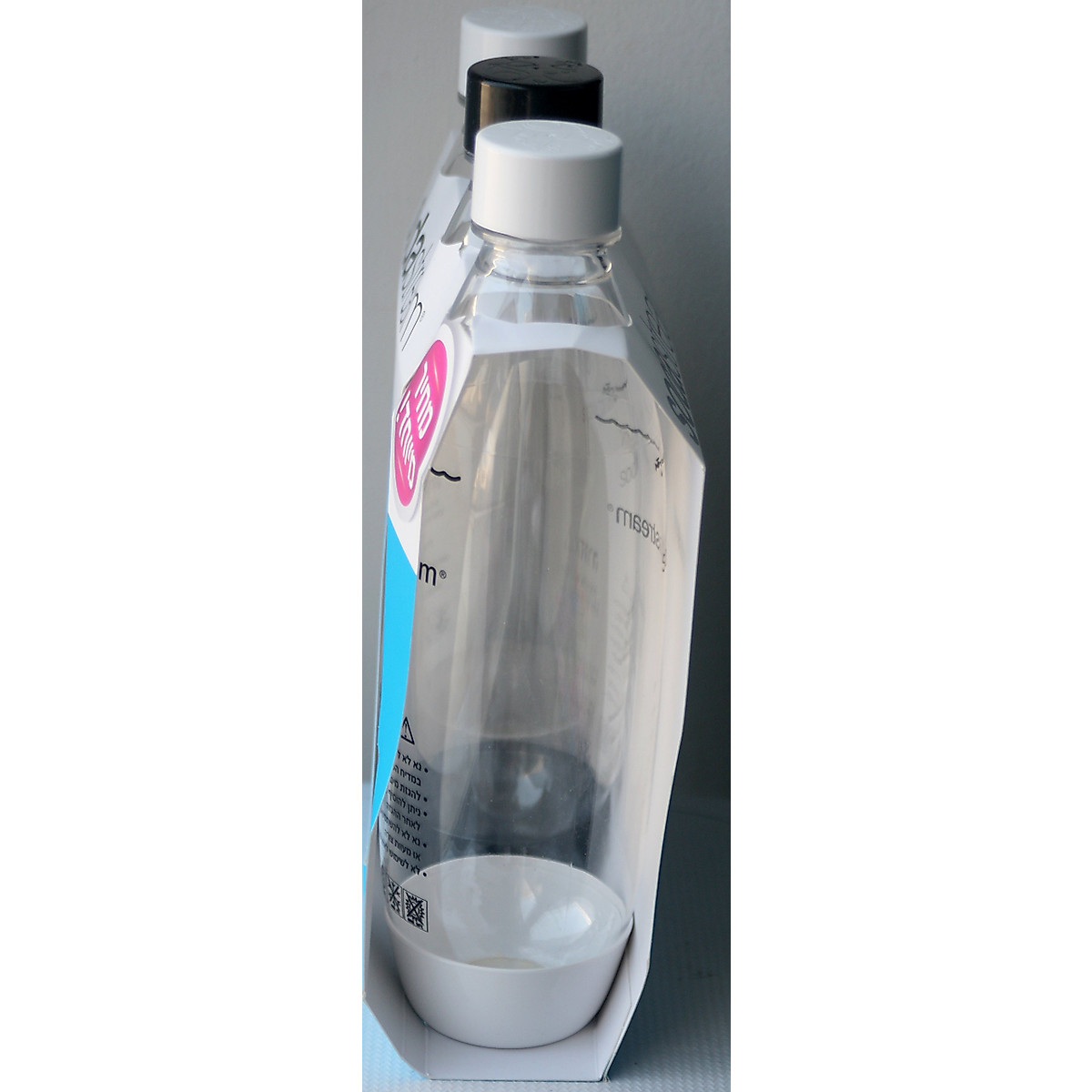 Sodastream 1l Carbonating Bottles - Fit to Source/Genesis deluxe Makers (Three Pack) (Black + White) by SodaStream