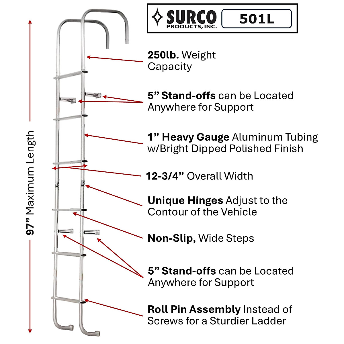 Surco 501L Universal Motorhome Ladder