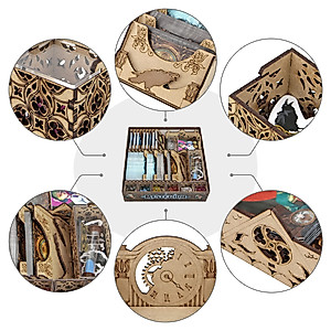 TowerRex Organizer for Mysterium board game, Mysterium Hidden Signs expansion, Mysterium Secrets And Lies expansion Box Insert