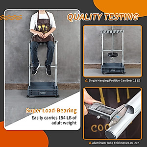 QTJH Broom mop holder cleaning supplies organizer janitorial carts on wheels housekeeping station storage tools for garage, garden, closet, cabinet.