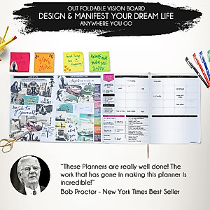 Law of Attraction Planner 2024 - Dated 2024 Planner, Hourly Planner, Daily Planner, Weekly Planner & Monthly Planner, Gratitude Journal, Positive Habit Maker, Vision Board, Stickers & Gift Box