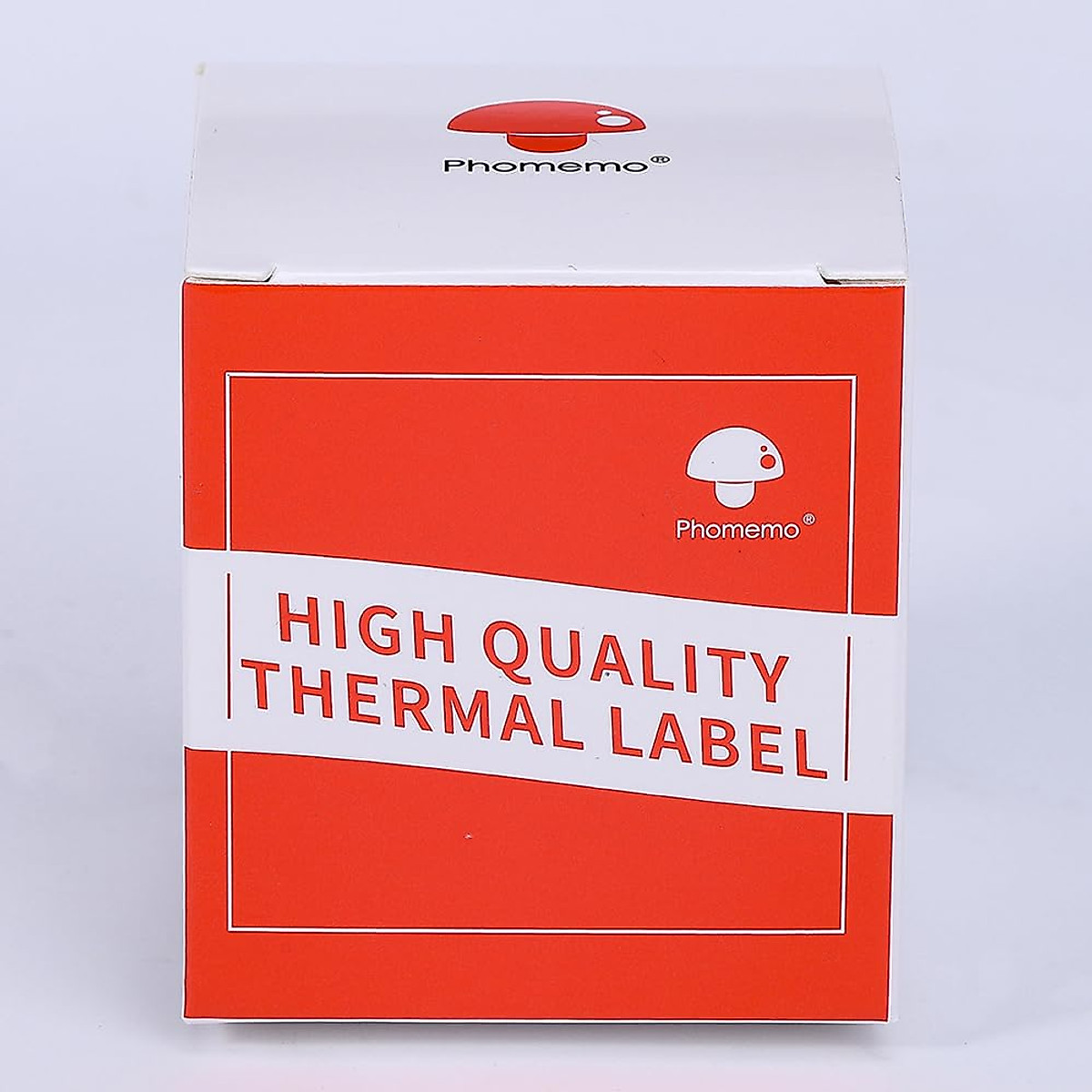 Multi-Purpose Square Self-Adhesive Label for Phomemo M110/M221/M220/M120/M200 Label Printer,1.97"x3.15"(50x80mm),100 Labels/Roll, Black on White