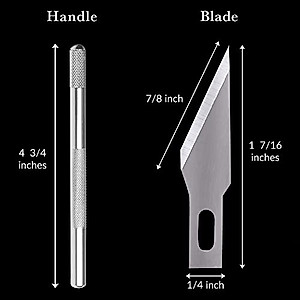 WA Portman Premium Hobby Knife Set & 100 Craft Knife Blades - 12 pc Precision Knife Set & 100 Precision Knife Blades - #11 Art Knife Blades - Craft Knife Set & 100 Craft Blades - Art Knives & Blades