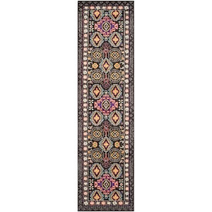 SAFAVIEH Monaco Collection Runner Rug - 2'2" x 8', Brown & Multi, Boho Rustic Tribal Design, Non-Shedding & Easy Care, Ideal for High Traffic Areas in Living Room, Bedroom (MNC240B)