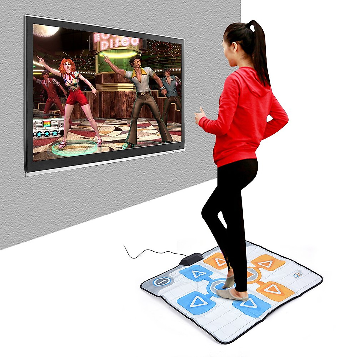 Sonew Double Person Non-slip Party Dancing Pad Dance Mat Compatible for Nintendo Wii Console Game