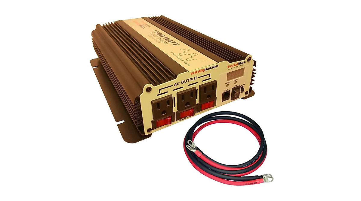 WindyNation 300W Solar Kit with 1500W VertaMax Inverter & Batteries