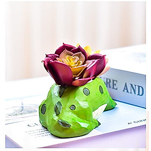 Cute Cartoon Crocodile Flower Pot with Drainer Garden Flower Pot Resin Succulent Potted Bonsai Plant Stand Home Desk Mini Ornaments Christmas Birthday Gifts