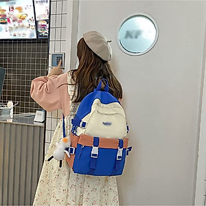 DINGZZ Fashion Unisex Large Capacity Student Backpack Teenage School Backpacks Waterproof Nylon Travel Bag (Color : E, Size : 30 * 12 * 42CM)