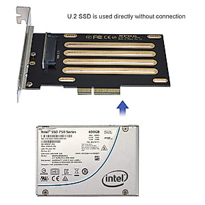 xiwai PCI-E 3.0 x4 Lane to U.2 U2 Kit SFF-8639 Host Adapter for Intel Motherboard & 750 NVMe PCIe SSD