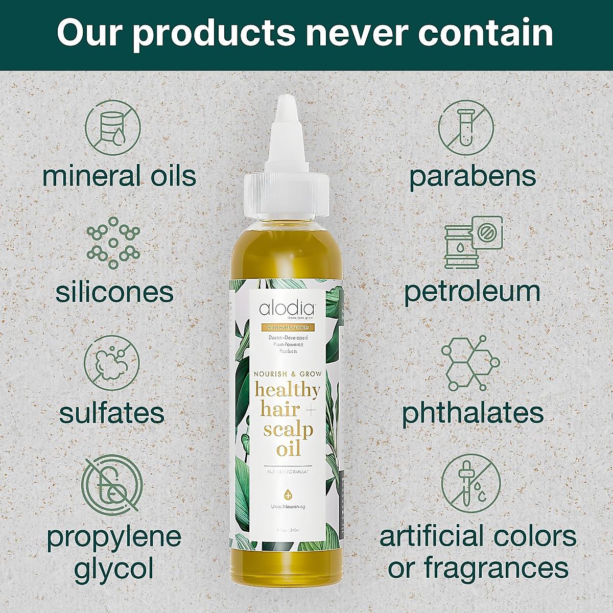 ALODIA Nourish & Grow Hair and Scalp Treatment - Avocado Oil & Rosemary Pre-Shampoo and Hot Oil for All Hair Types - 8 oz