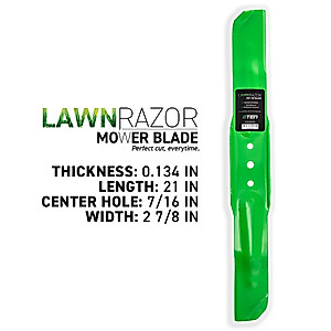 8TEN LawnRAZOR Mower Blade for Exmark Toro Metro 21 inch Deck 107-4276 42-1000 20-2720 23-0070 5-0751 (High-Lift) 3 Pack