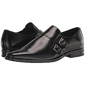 Stacy Adams Men's Kilgore Double Monk Strap Loafer, Black, 14
