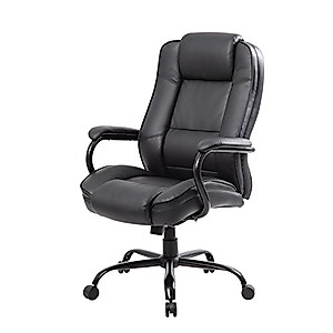 Boss Office Products Heavy Duty Executive Chair with 350lbs Weight Capacity in Black