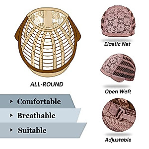 Allbell Brown Blonde Ombre Bob Wigs for Women Cosplay Wig with Bangs Dark Roots Gray Natural Hair Synthetic Wig