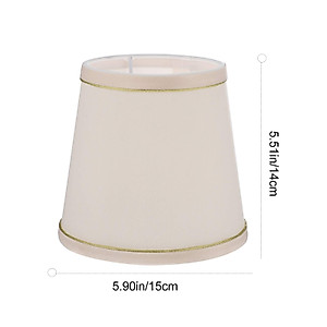 Mobestech Small Beige Table Lamp Shade, Drum Fabric Lampshade Modern Mini Barrel Light Lamp Shade Cover Chandelier Cloth Fixture Lamp Shade for Home Office
